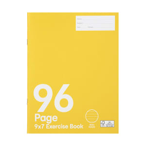 9in. x 7in. Exercise Book - 96 Pages - Kmart