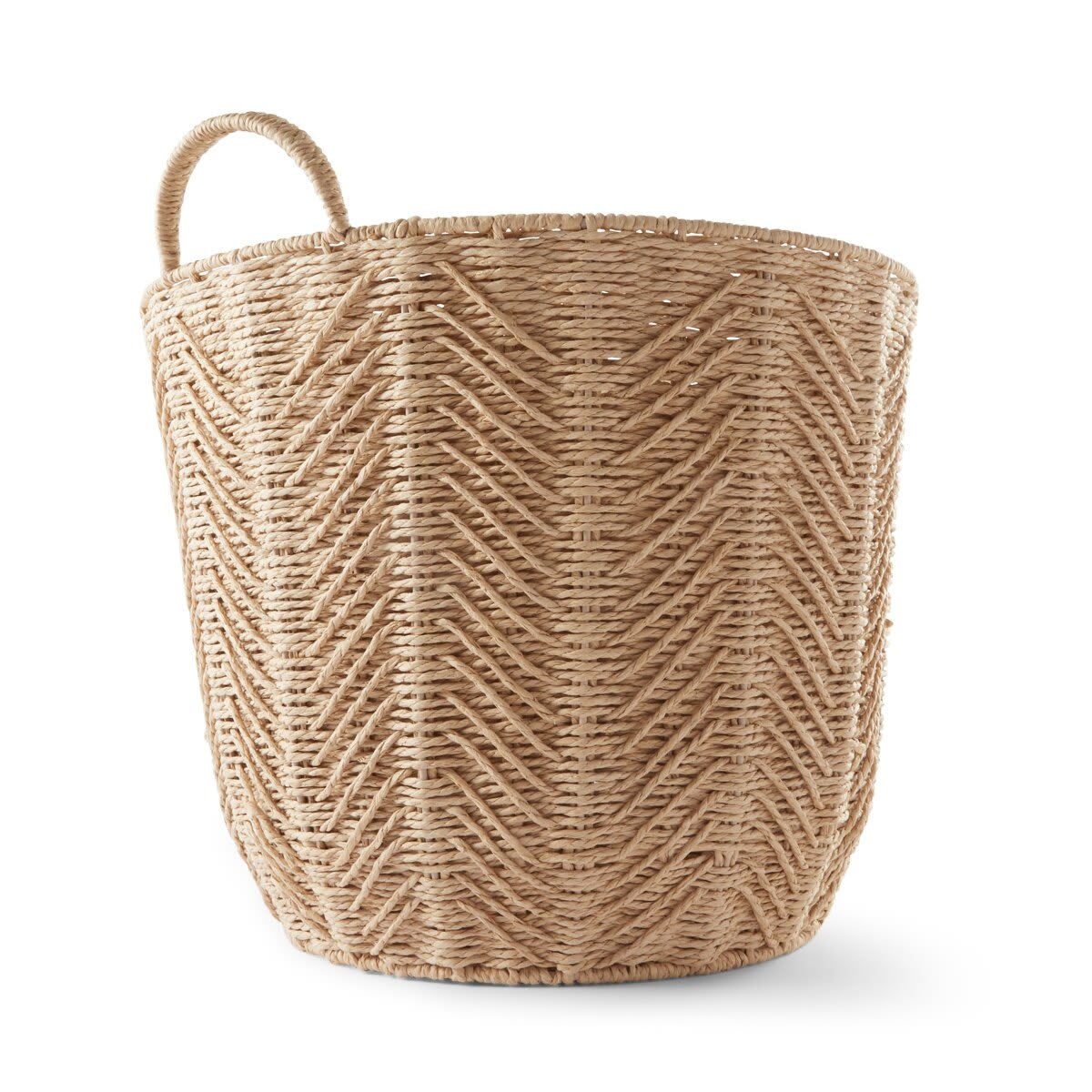 Round Herringbone Paper Rope Basket - Natural - Kmart