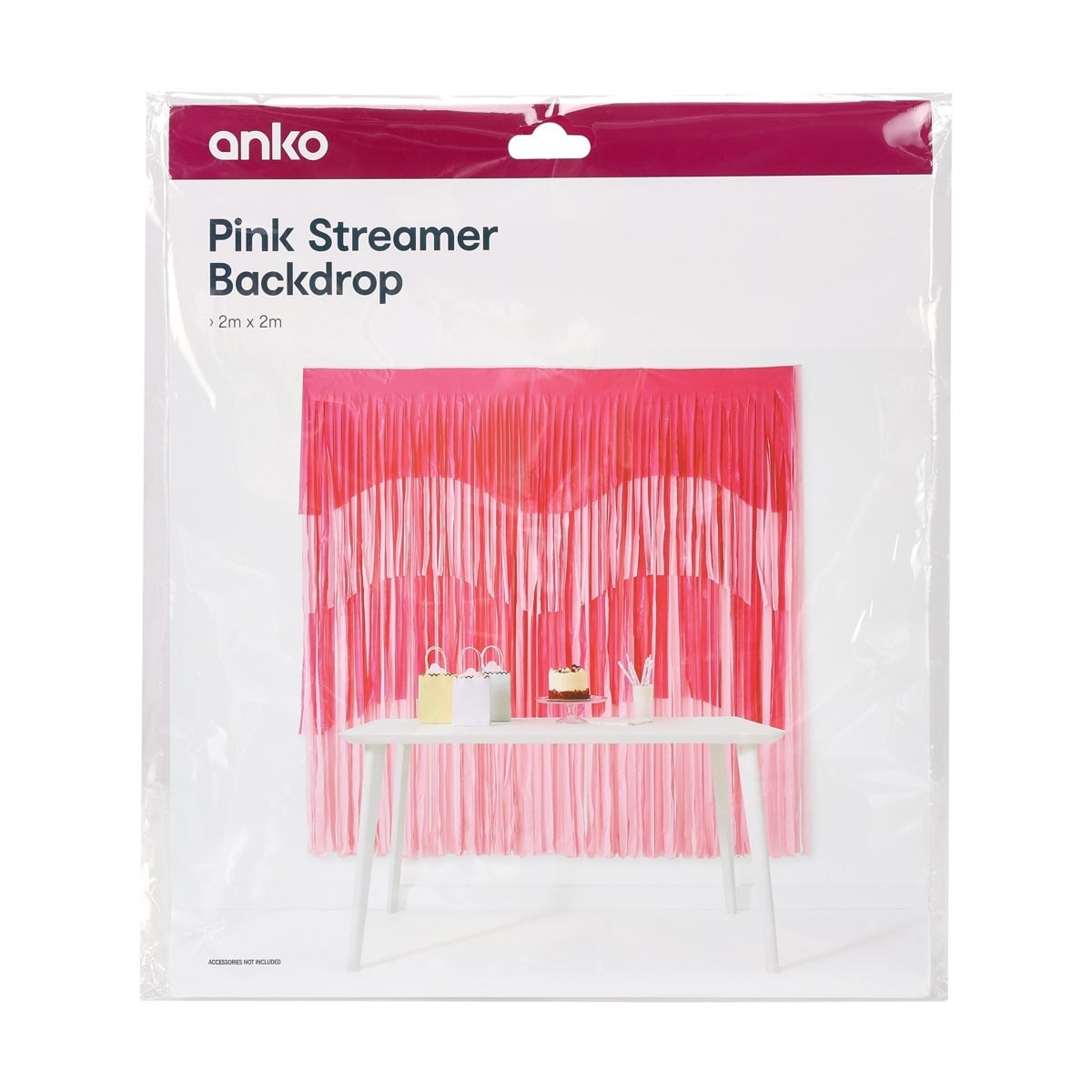Pink Streamer Backdrop - Kmart