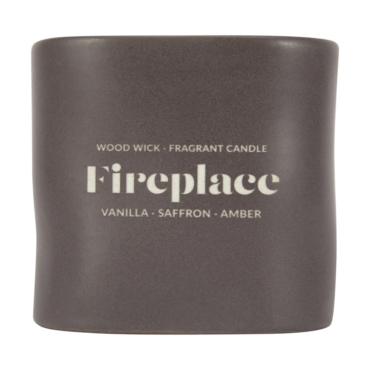 Fireplace Wood Lid Fragrant Candle - Kmart