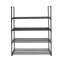 4 Tier Stackable Black Shoe Rack - Kmart