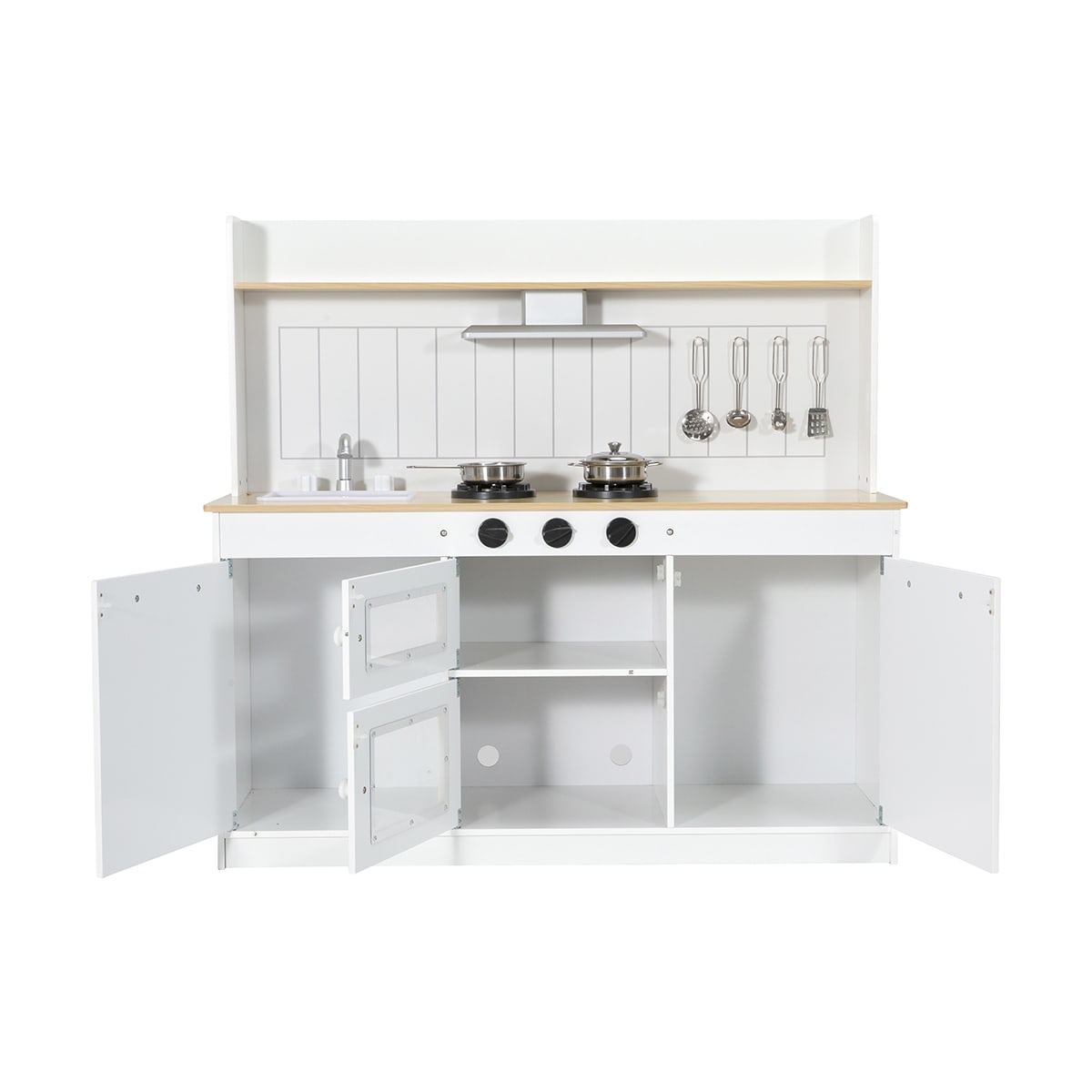7 Piece Wooden Rustic Kitchen Playset - Kmart