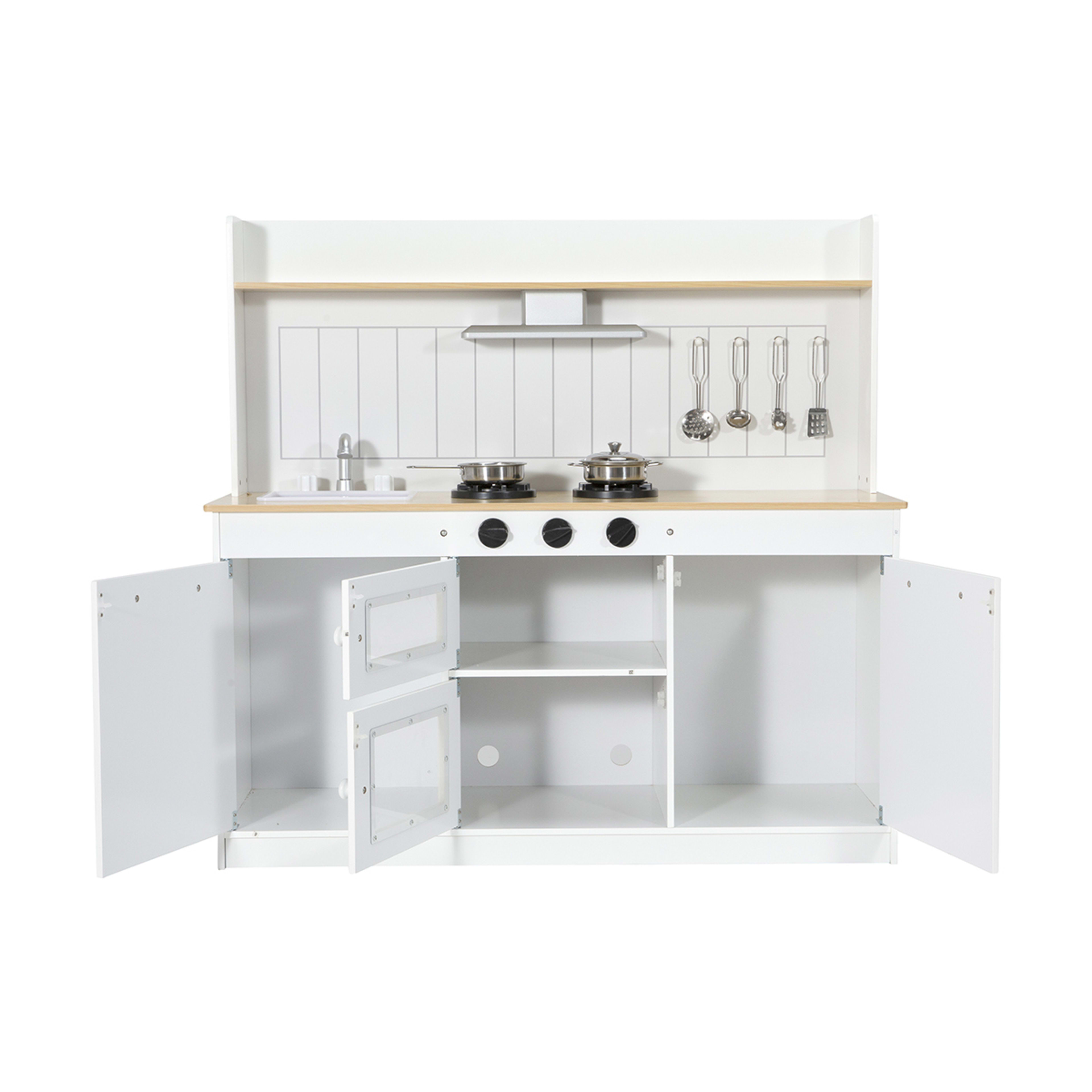7 Piece Wooden Rustic Kitchen Playset - Kmart