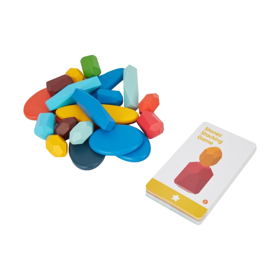 Wooden Stacking Stones Game - Kmart