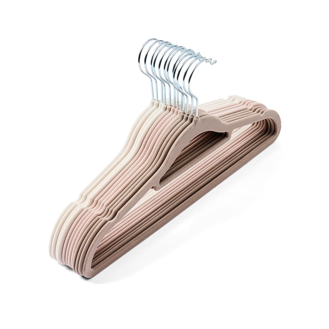 12 Pack Flocked Hangers - Kmart