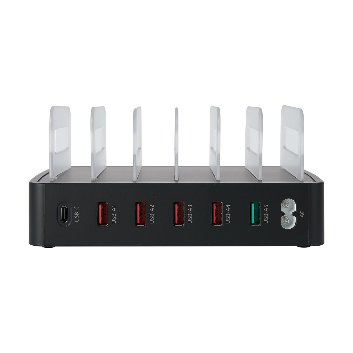 6 Port USB Charger Stand - Black - Kmart