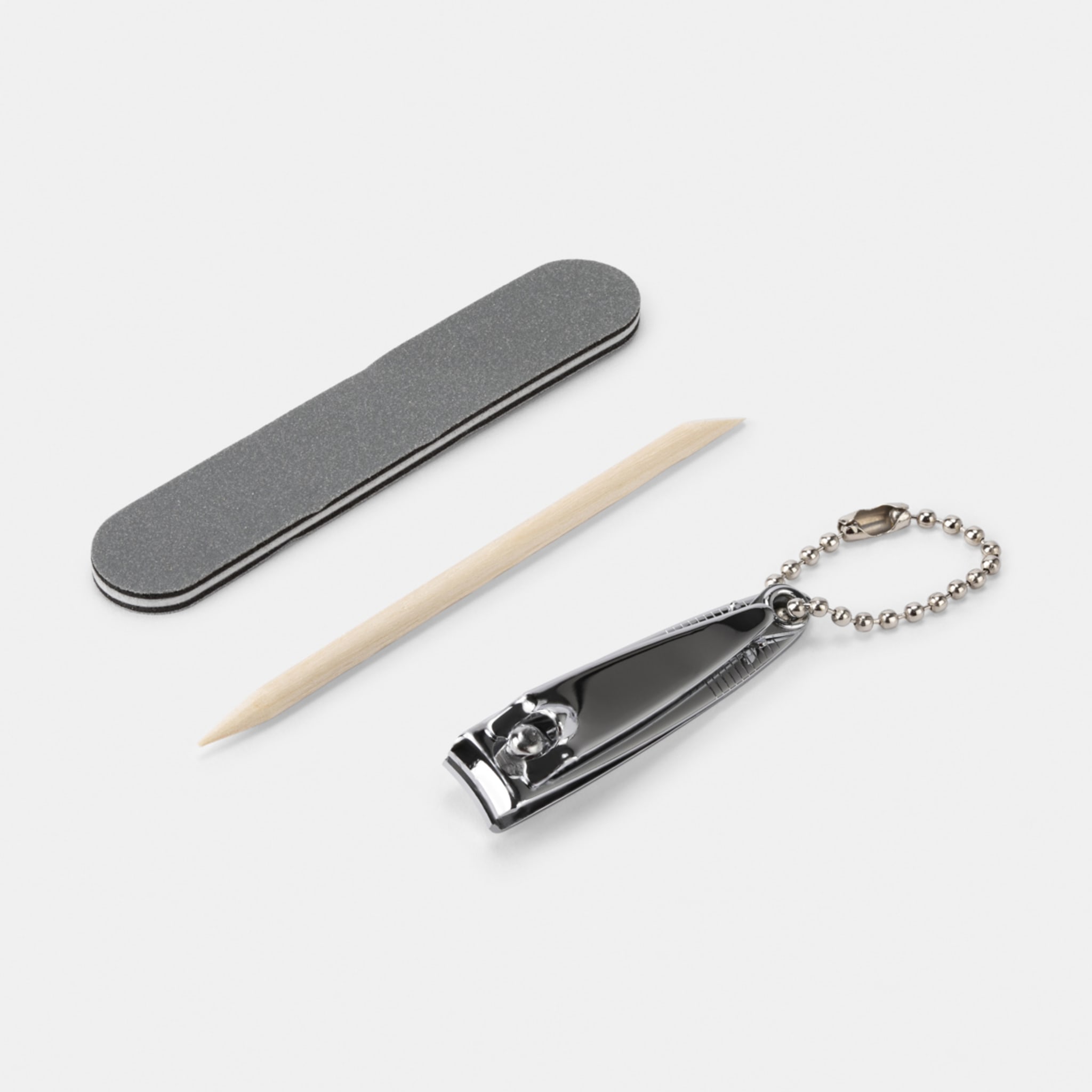 3-Piece Nail Clipper with Mini Nail Shaper and Cuticle Stick - Kmart