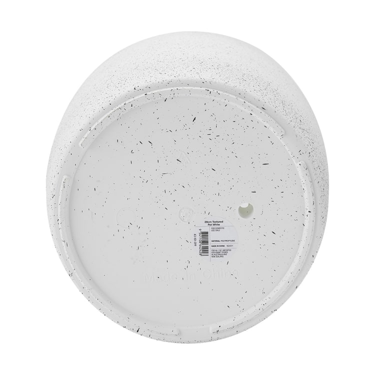 28cm Textured Pot - White - Kmart