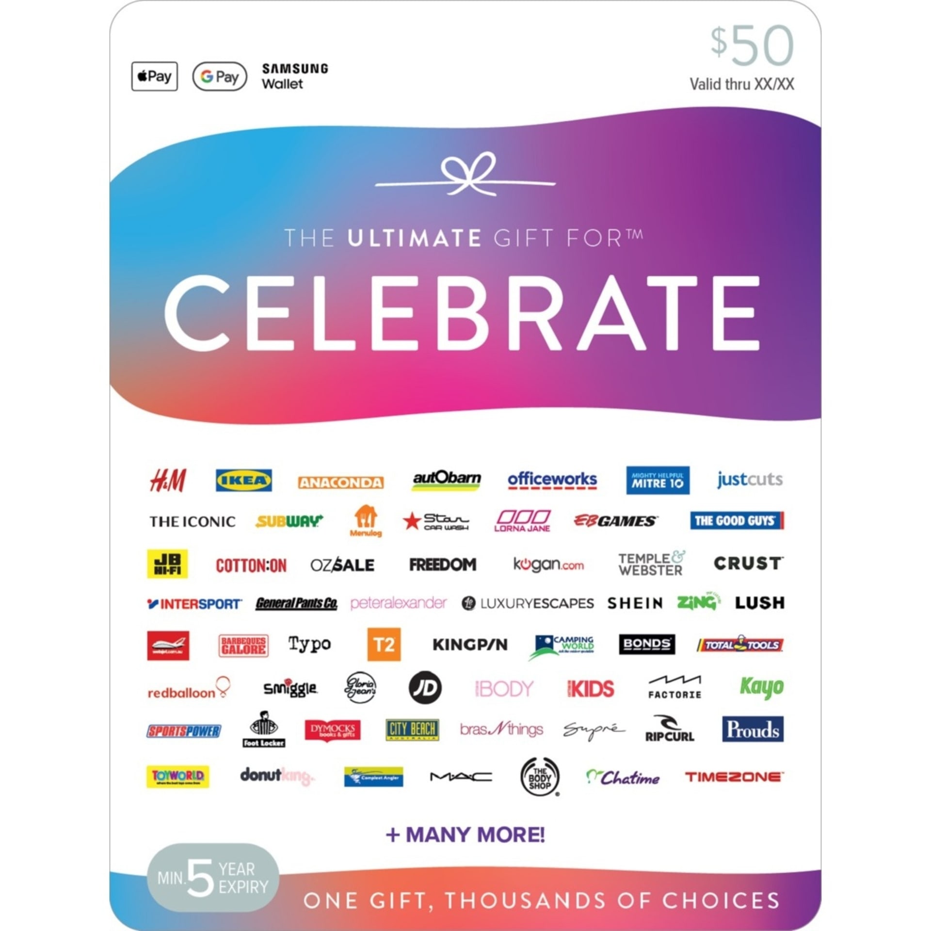 The Ultimate Gift for Celebrate $50 Gift Card - Kmart