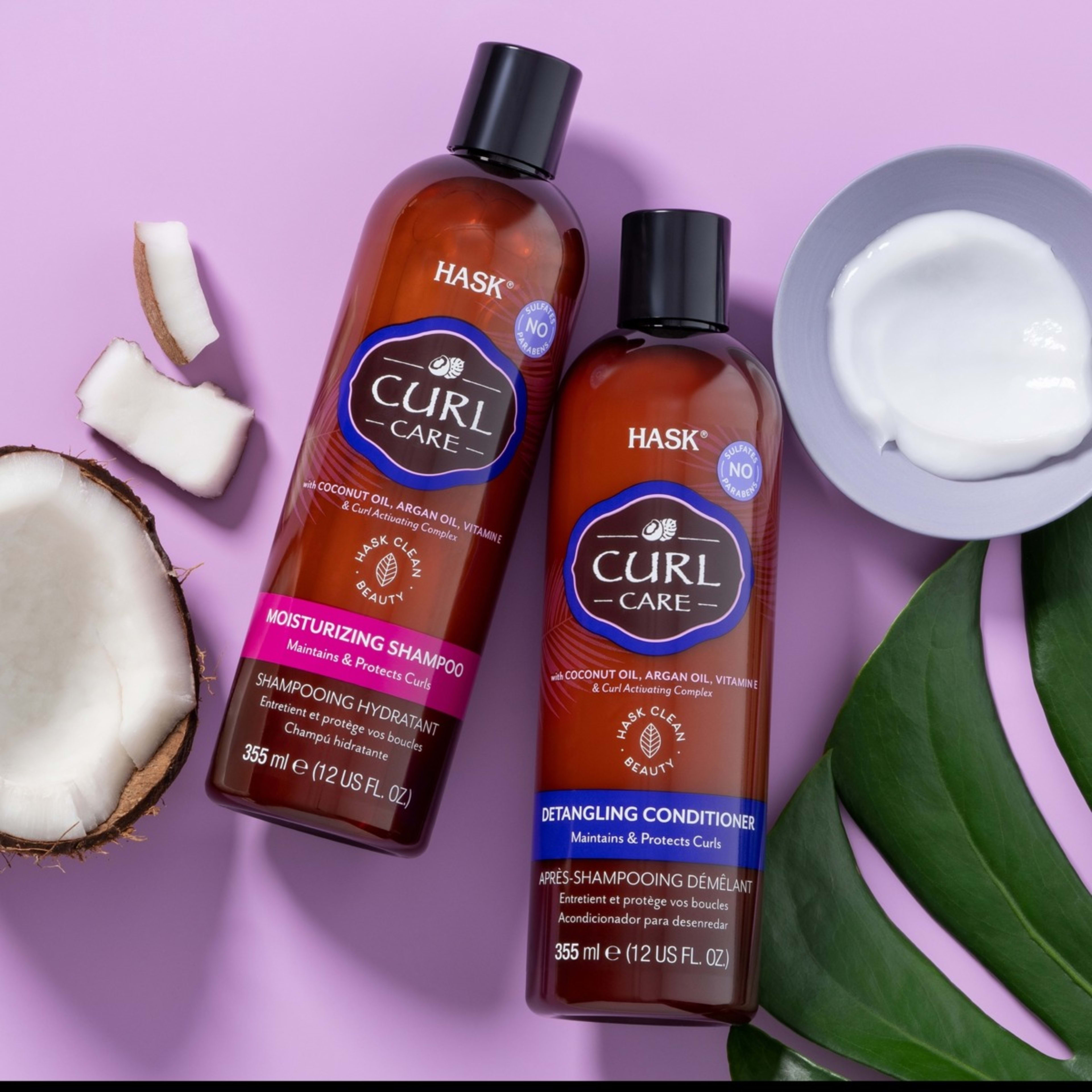 HASK Curl Care Detangling Conditioner 355ml - Coconut Oil, Argan Oil ...