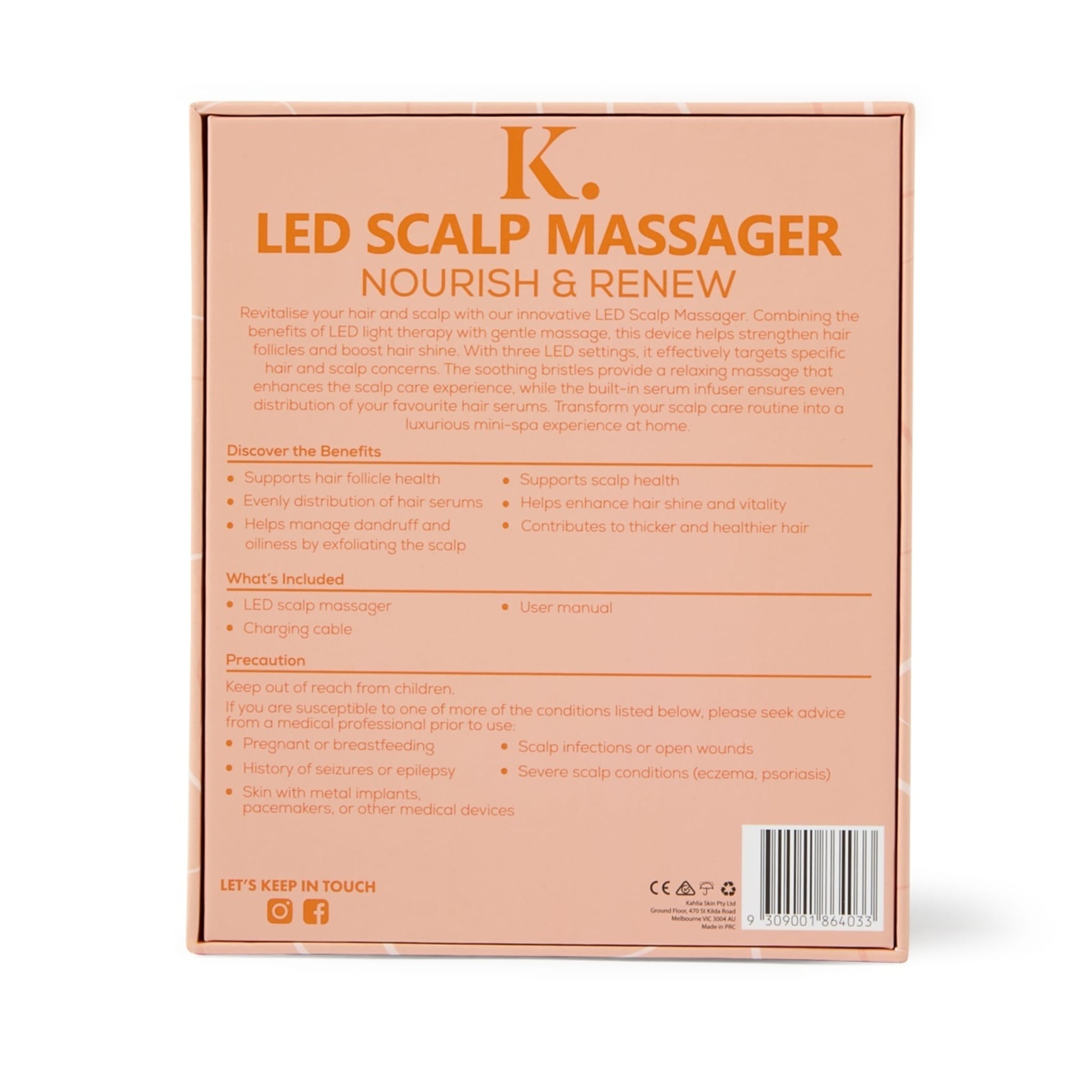 Kahlia Skin LED Scalp Massager - Kmart