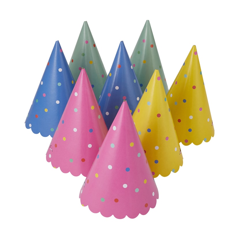 8 Pack Party Hats - Kmart