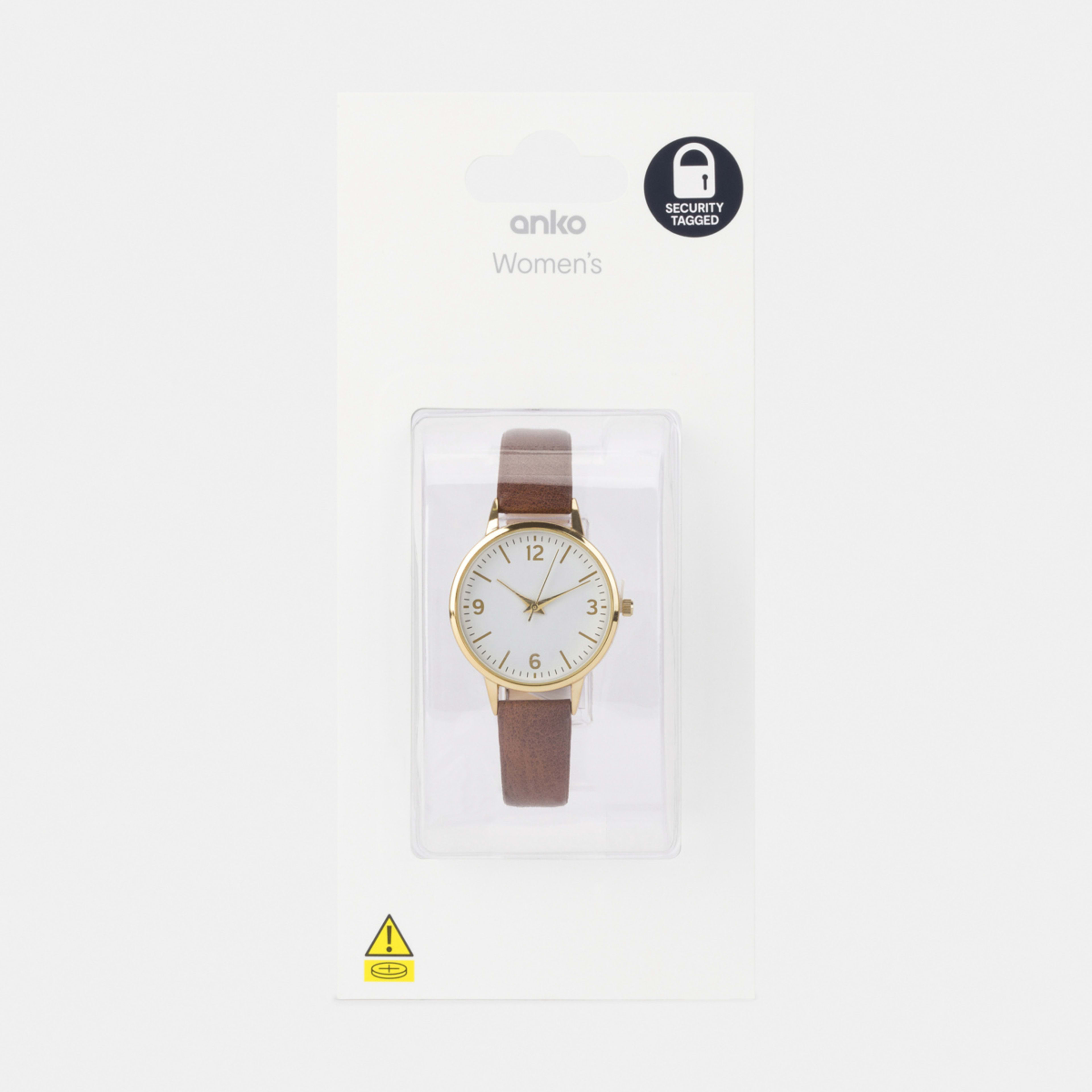 Skinny Watch - Brown & Gold Look - Kmart