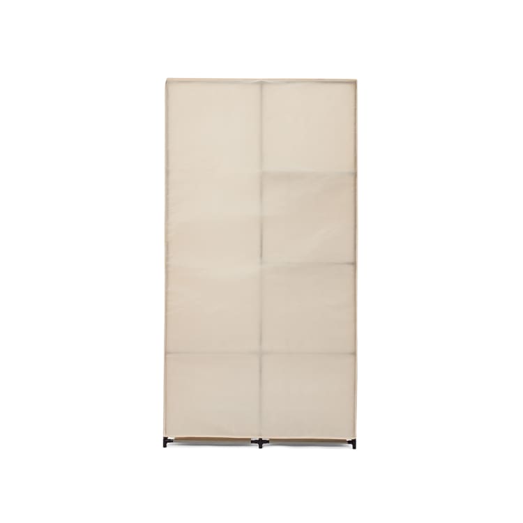 Linen Look Covered Wardrobe - Beige - Kmart