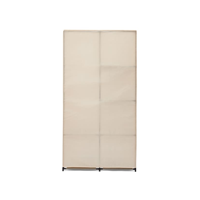 Linen Look Covered Wardrobe - Beige - Kmart