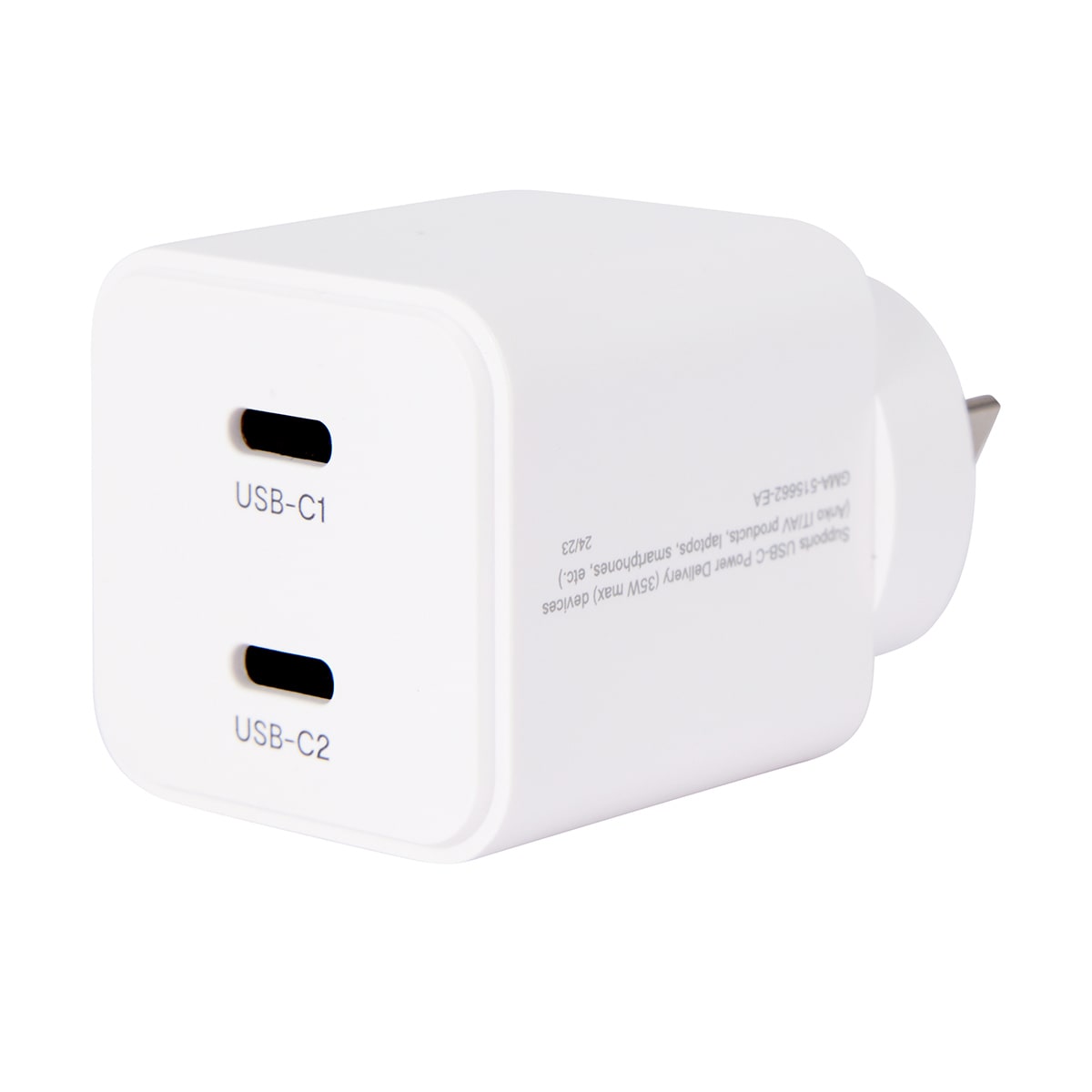 35W USB-C Dual Wall Charger - White - Kmart