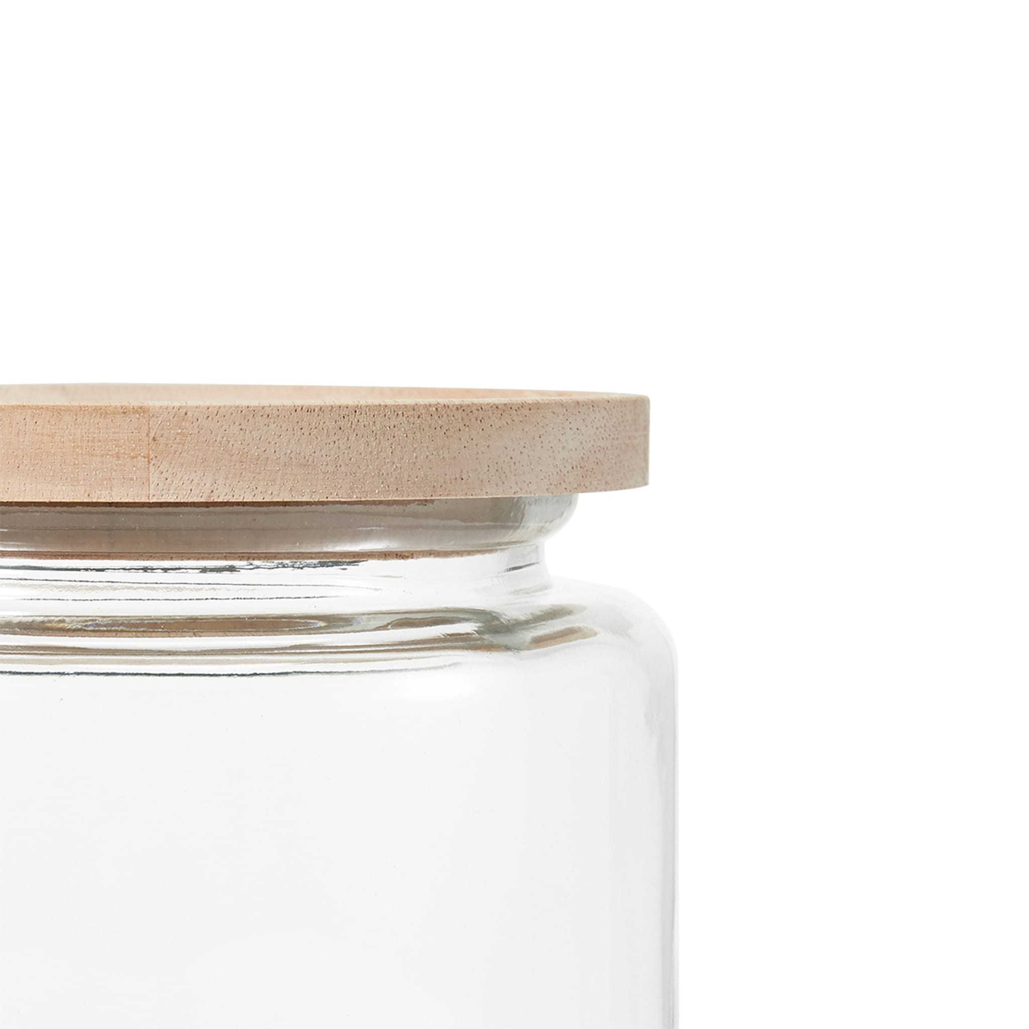 3L Glass Jar with Wood Lid - Kmart