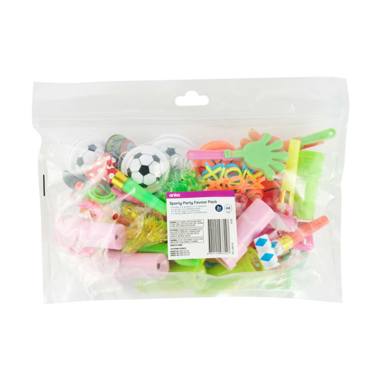 48 Piece Sporty Party Favours Pack - Kmart