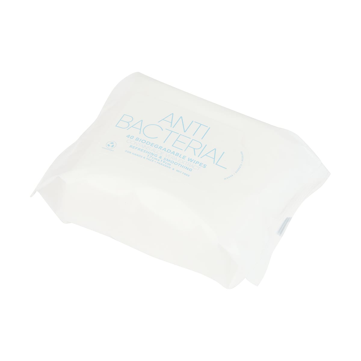 40 Pack Refreshing & Smoothing Wipes - Anti Bacterial - Kmart