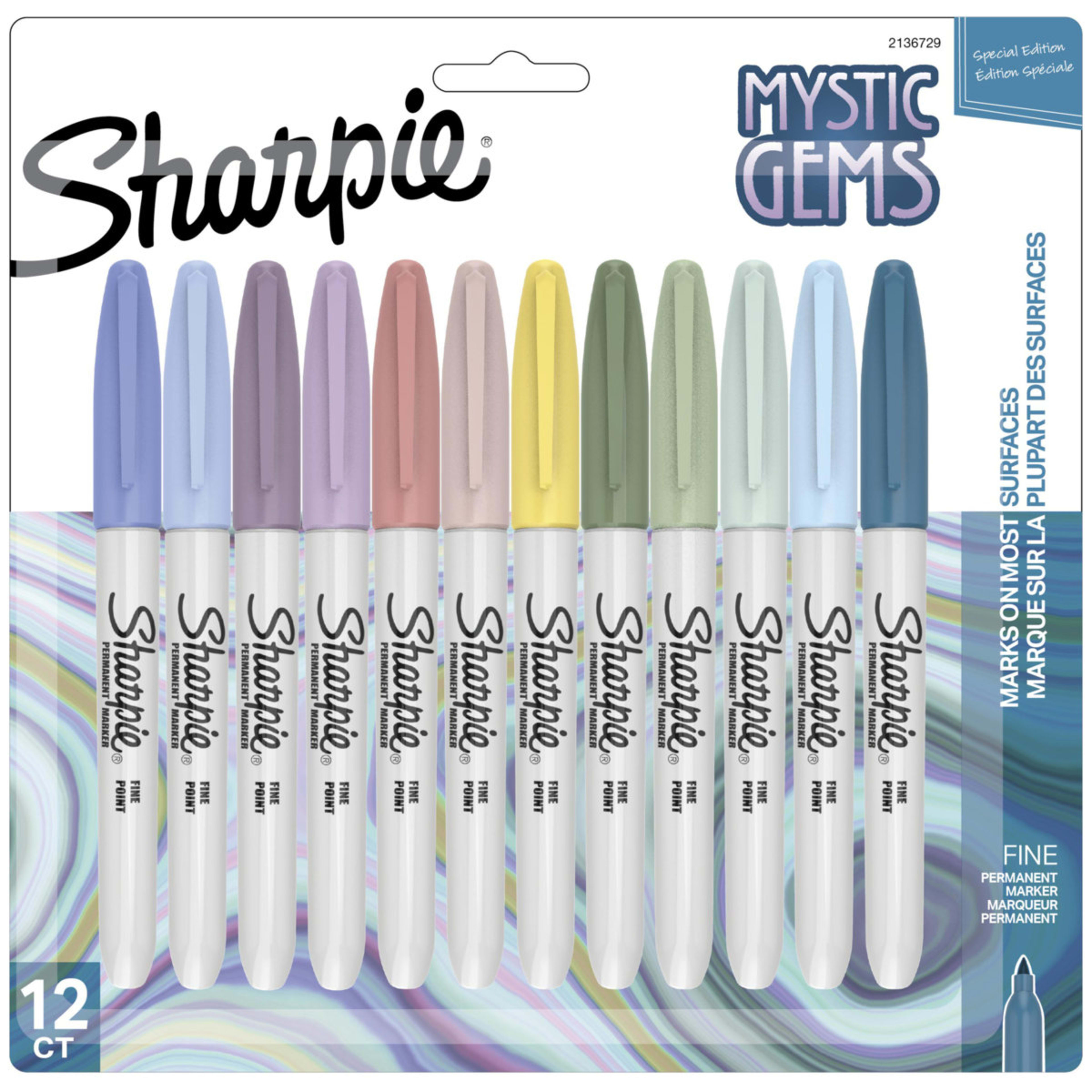12 Pack Sharpie Mystic Gem Special Edition Fine Point Permanent Markers ...