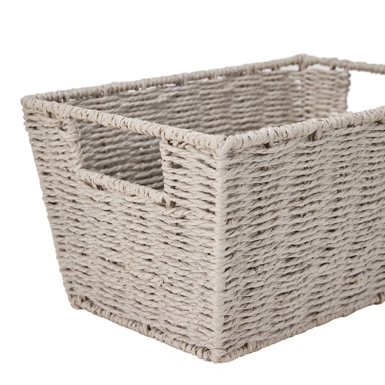 Rectangle Tapered Paper Rope Basket - Grey - Kmart