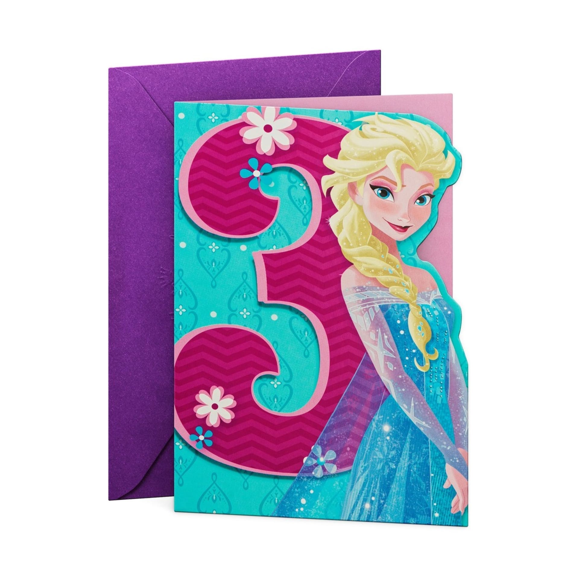 Hallmark Disney Frozen Elsa Birthday Card - Age 3 - Kmart