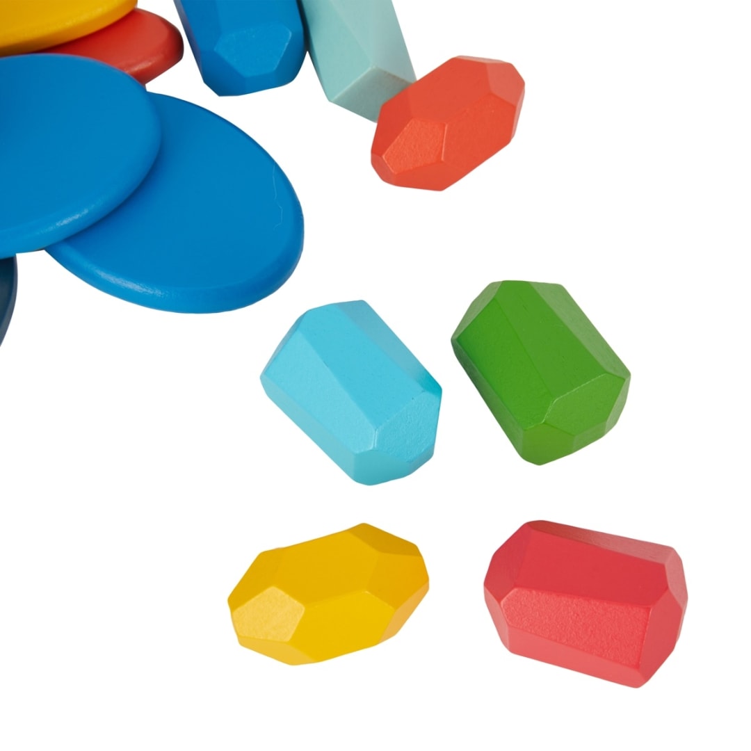 Wooden Stacking Stones Game - Kmart
