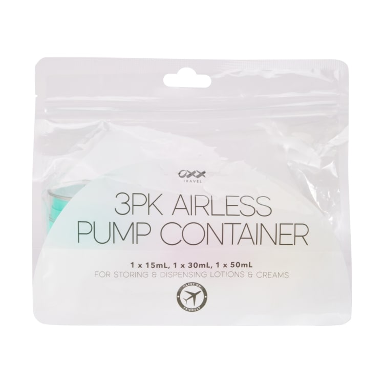 OXX Travel 3 Pack Airless Pump Containers - Kmart
