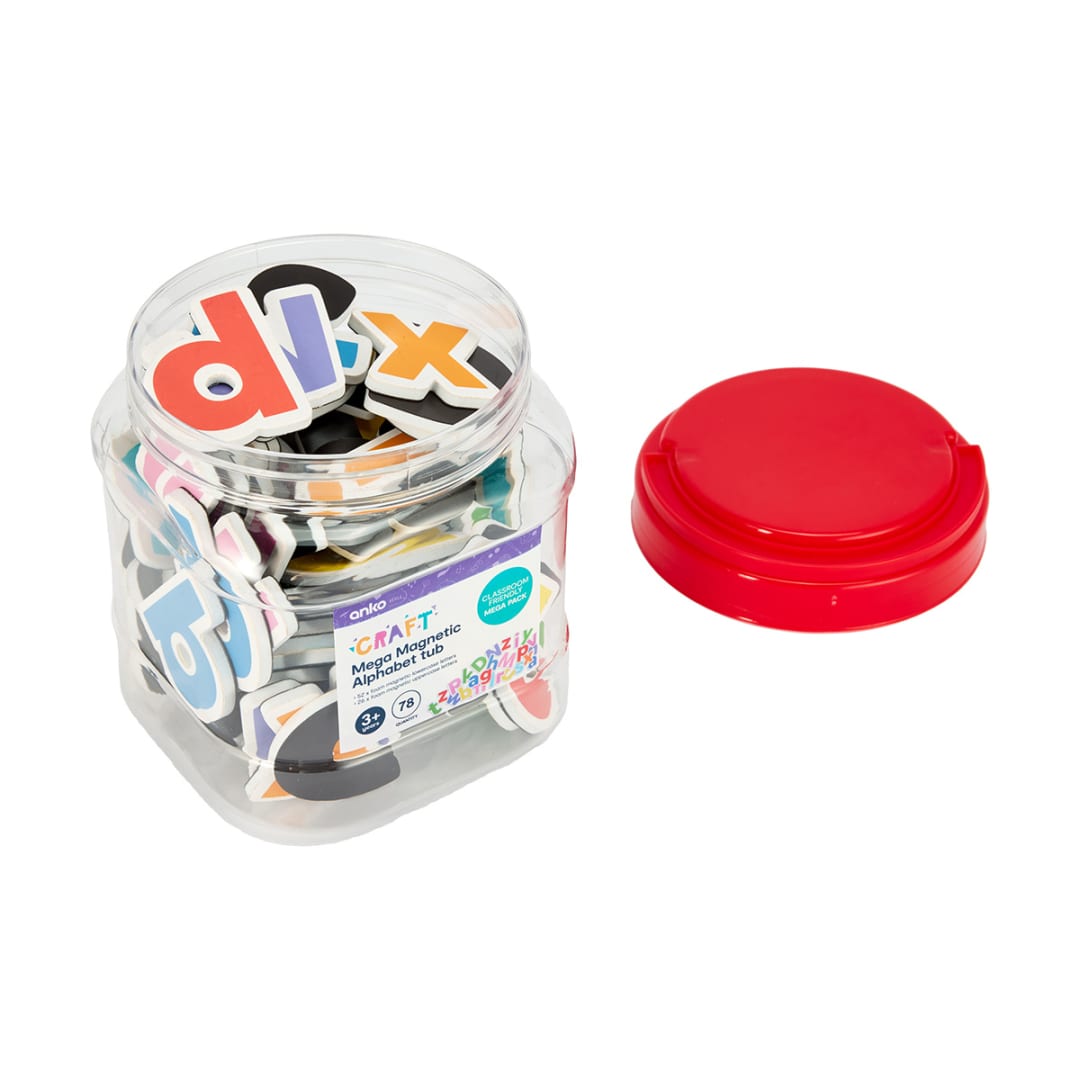 78 Piece Mega Magnetic Alphabet Tub - Kmart