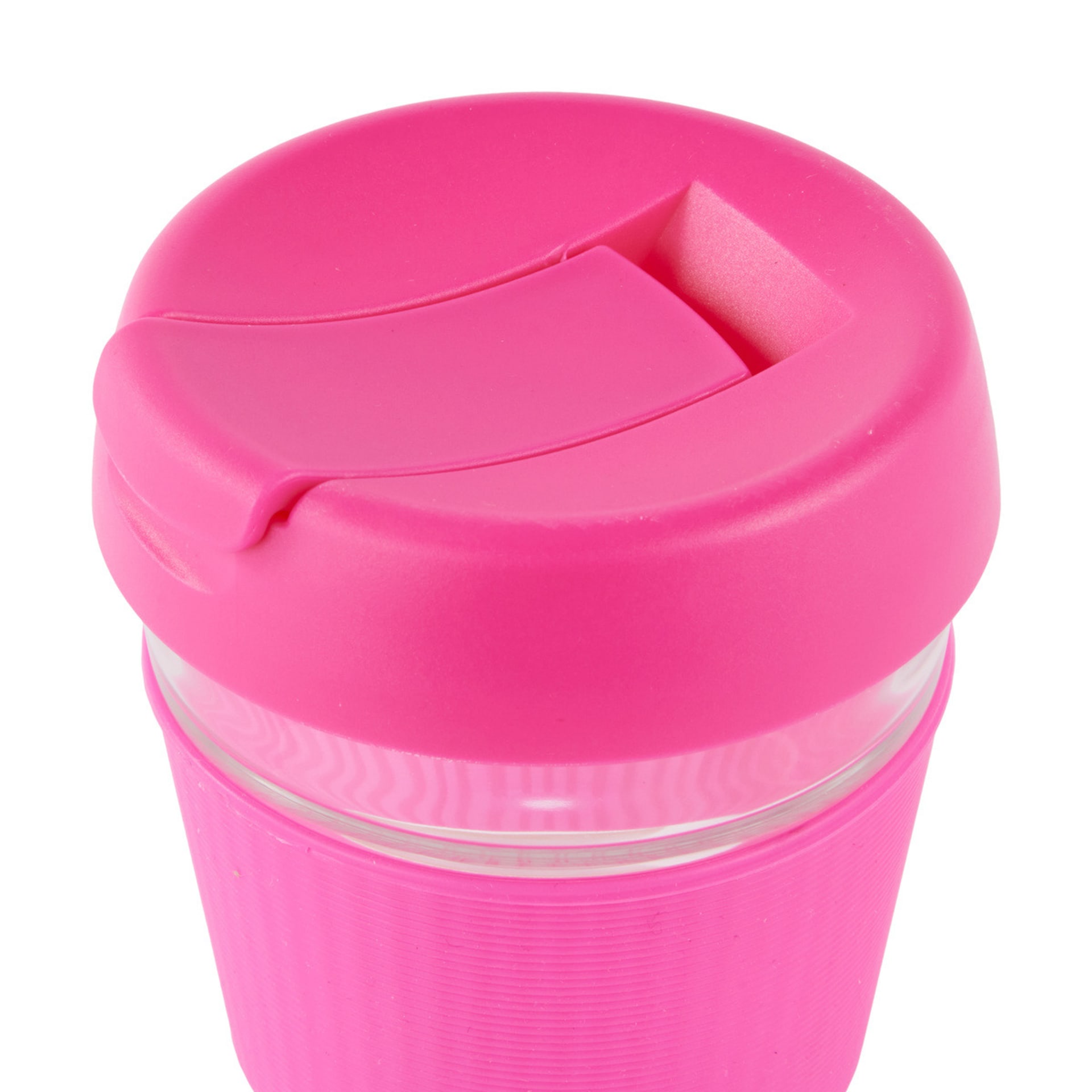 350ml Pink Glass Reusable Travel Cup - Kmart