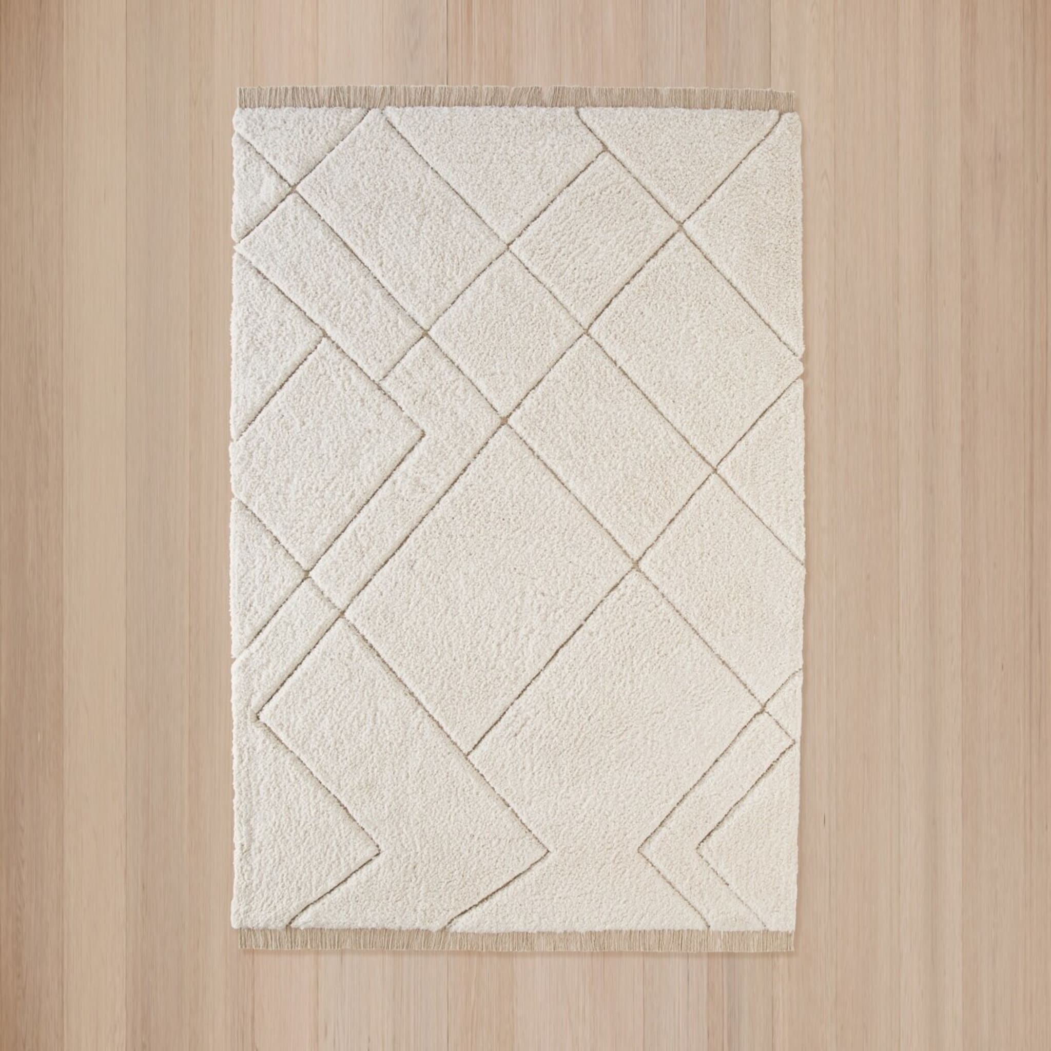 Sophia Rug - White, Extra Extra Large - 300cm x 200cm - Kmart