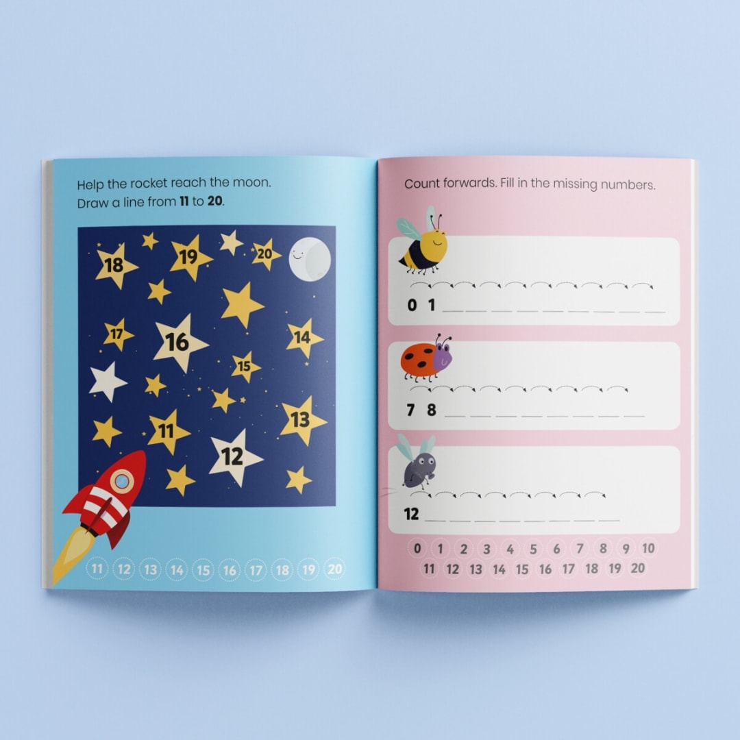 Junior Explorers: Write and Wipe Numbers and Maths Book - Kmart