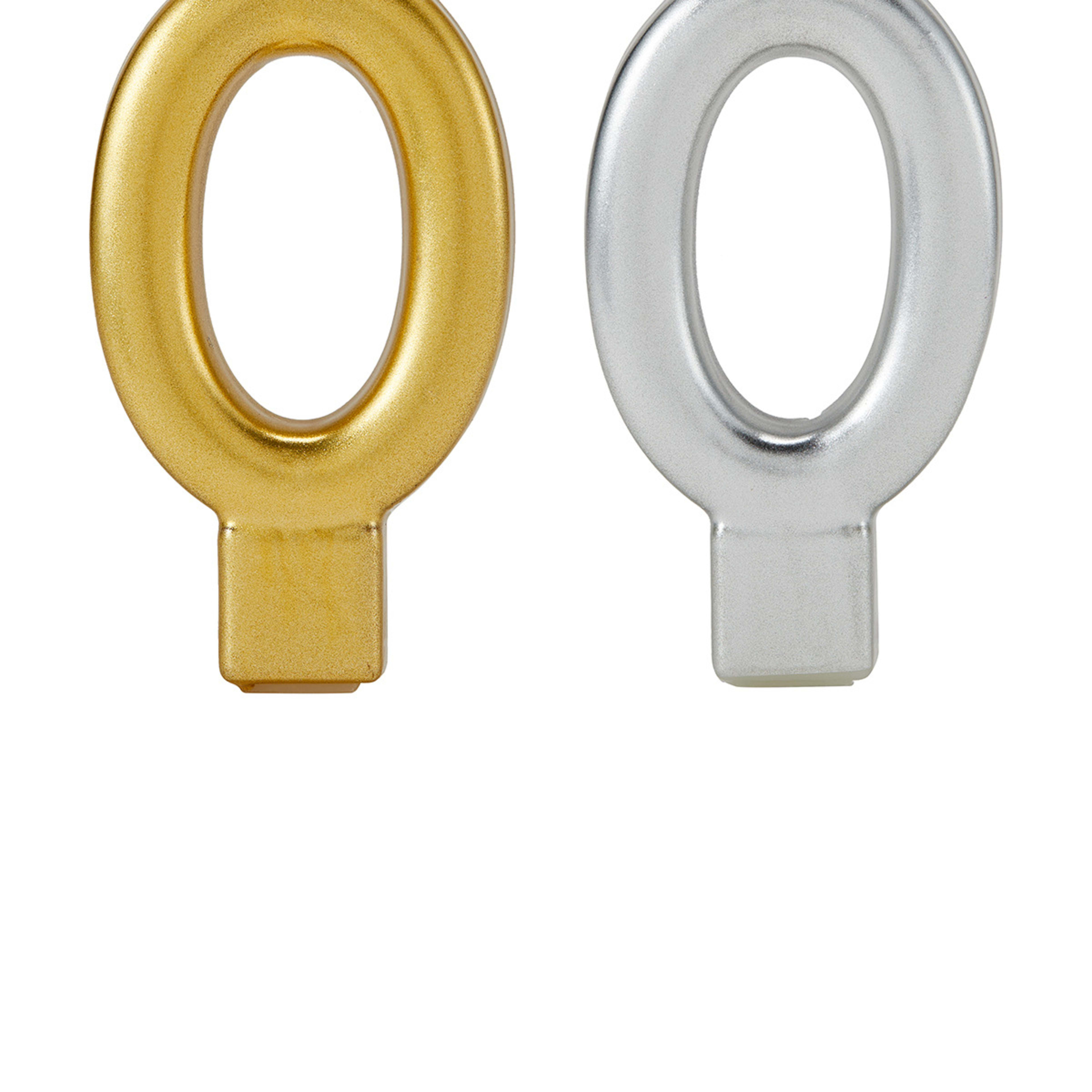 Metallic Candle Number 0 - Assorted - Kmart