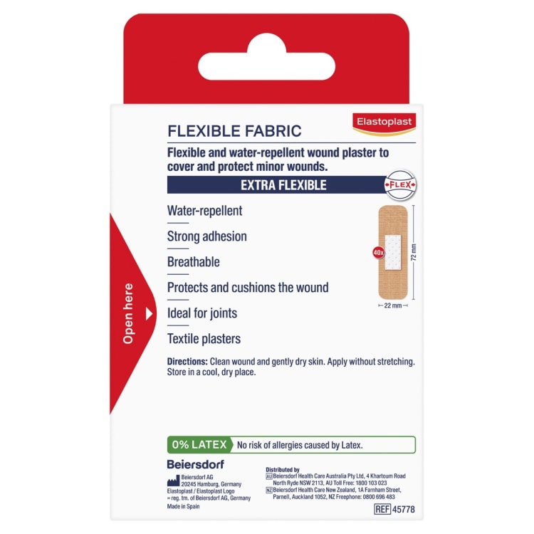 40 Pack Elastoplast Flexible Fabric Plasters - Kmart