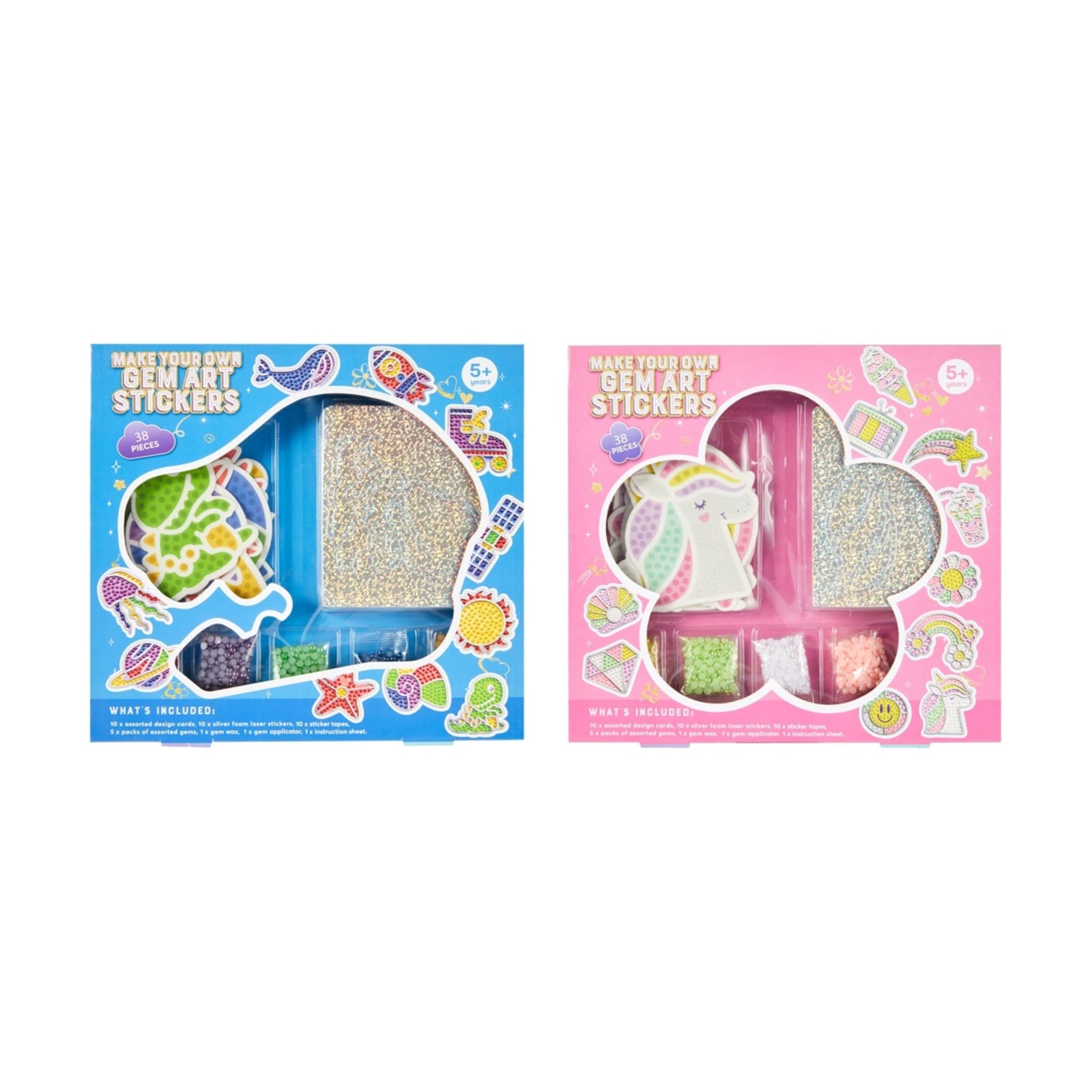 38 Piece Make Your Own Gem Art Stickers - Assorted - Kmart