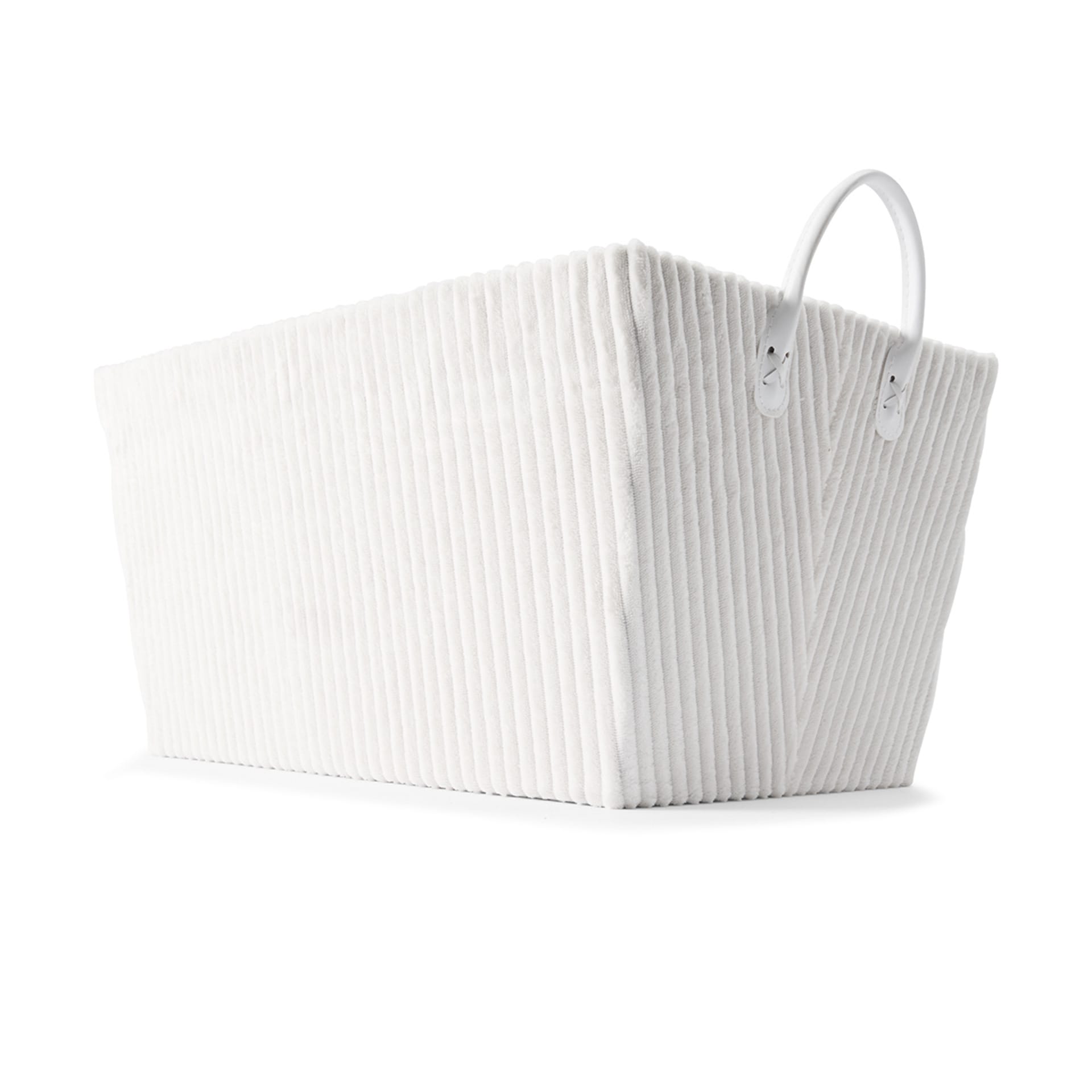 Tapered Ribbed Basket - White - Kmart