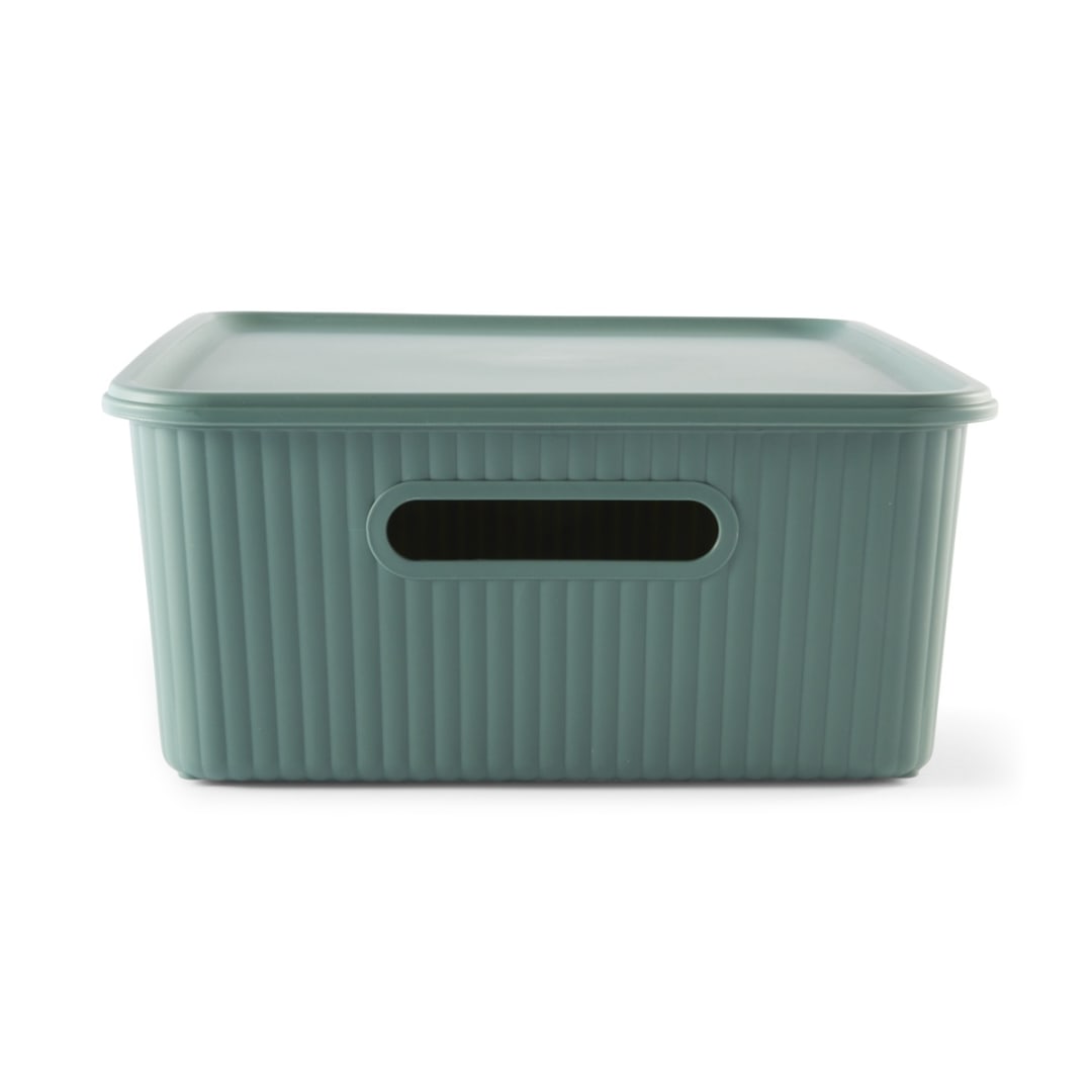 11L Ribbed Container - Green - Kmart NZ