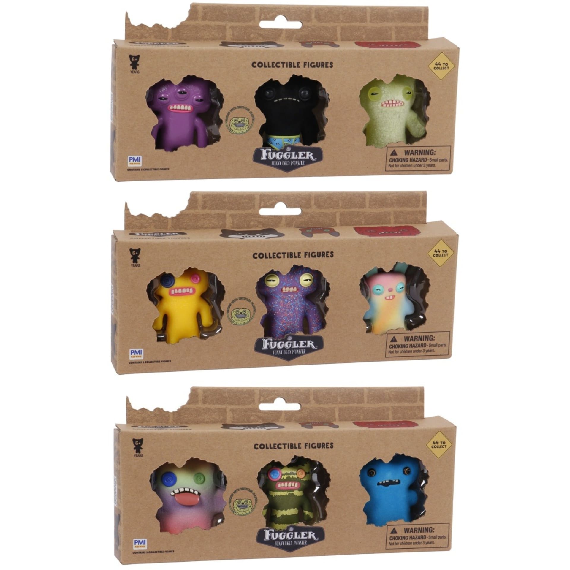 3 Pack Fuggler Funny Ugly Monster Collectible Figures - Assorted - Kmart NZ