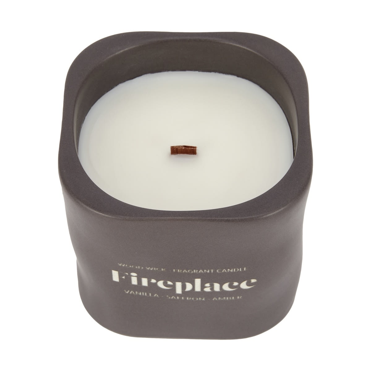 Fireplace Wood Lid Fragrant Candle - Kmart
