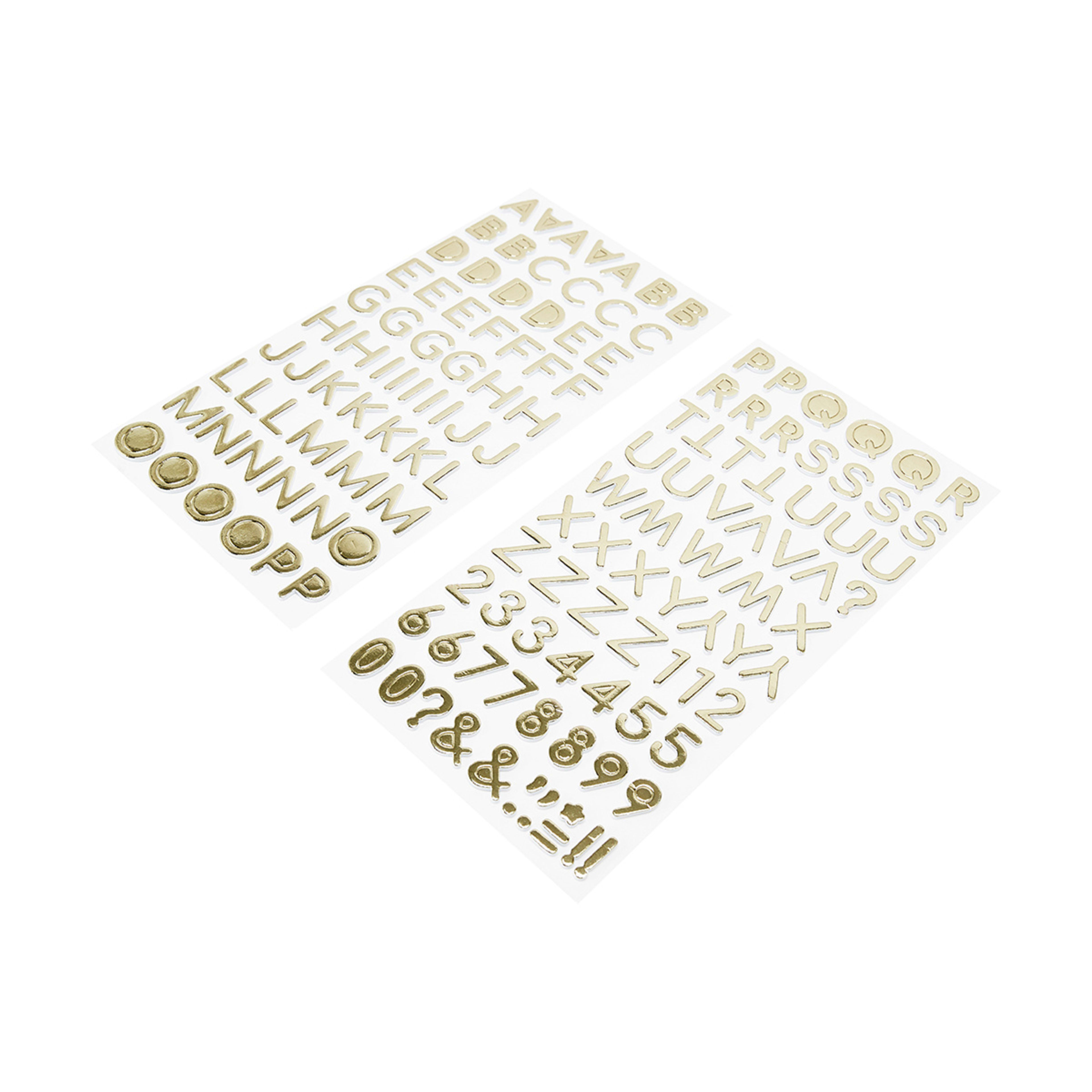 Foil Alphabet Stickers - Gold Look - Kmart