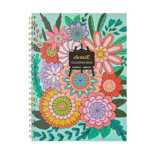 Artist Colouring Book - Flowers - Kmart