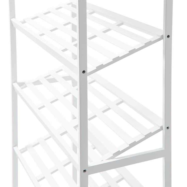 5 Tier White Bamboo Shoe Rack - Kmart