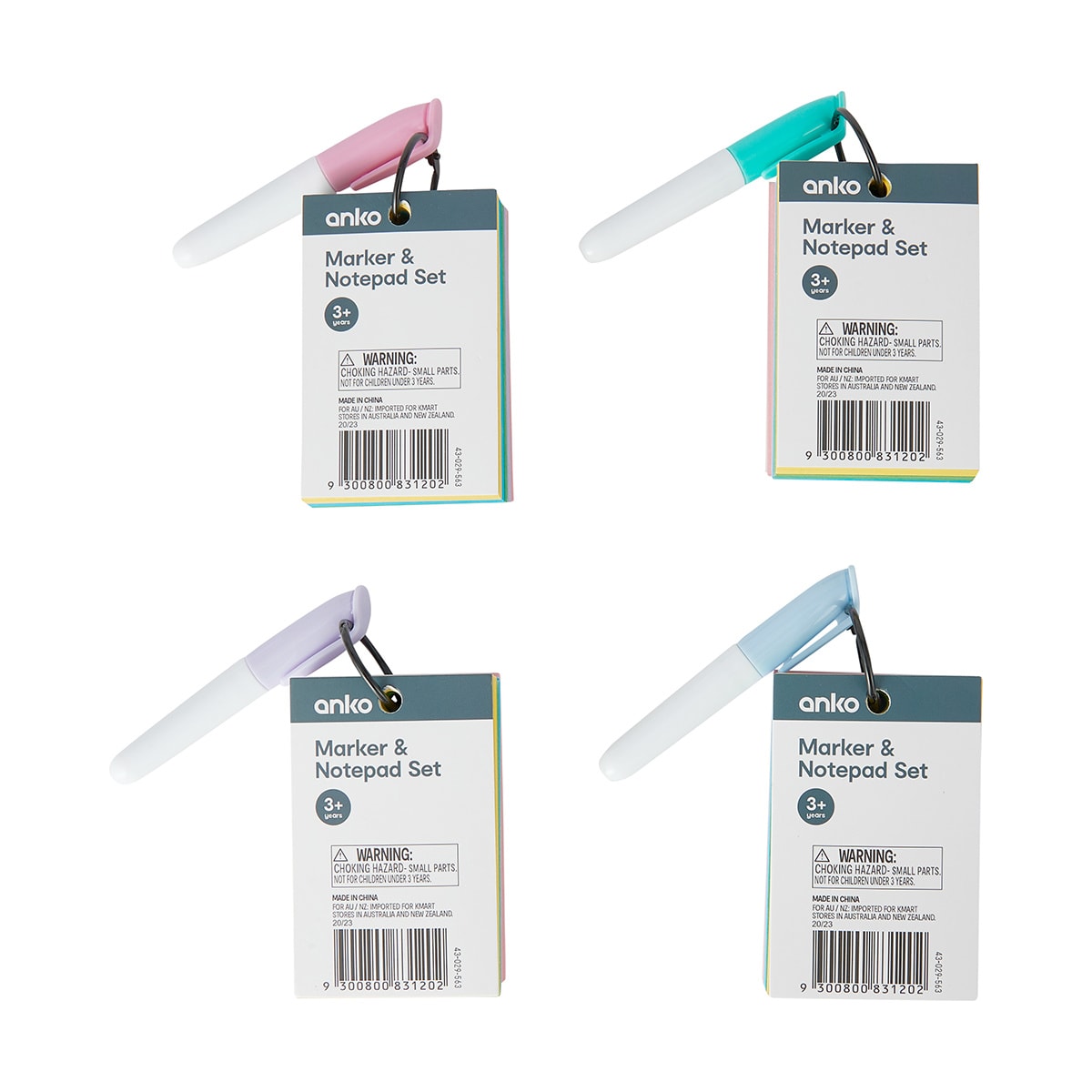 Marker & Notepad Set - Assorted - Kmart
