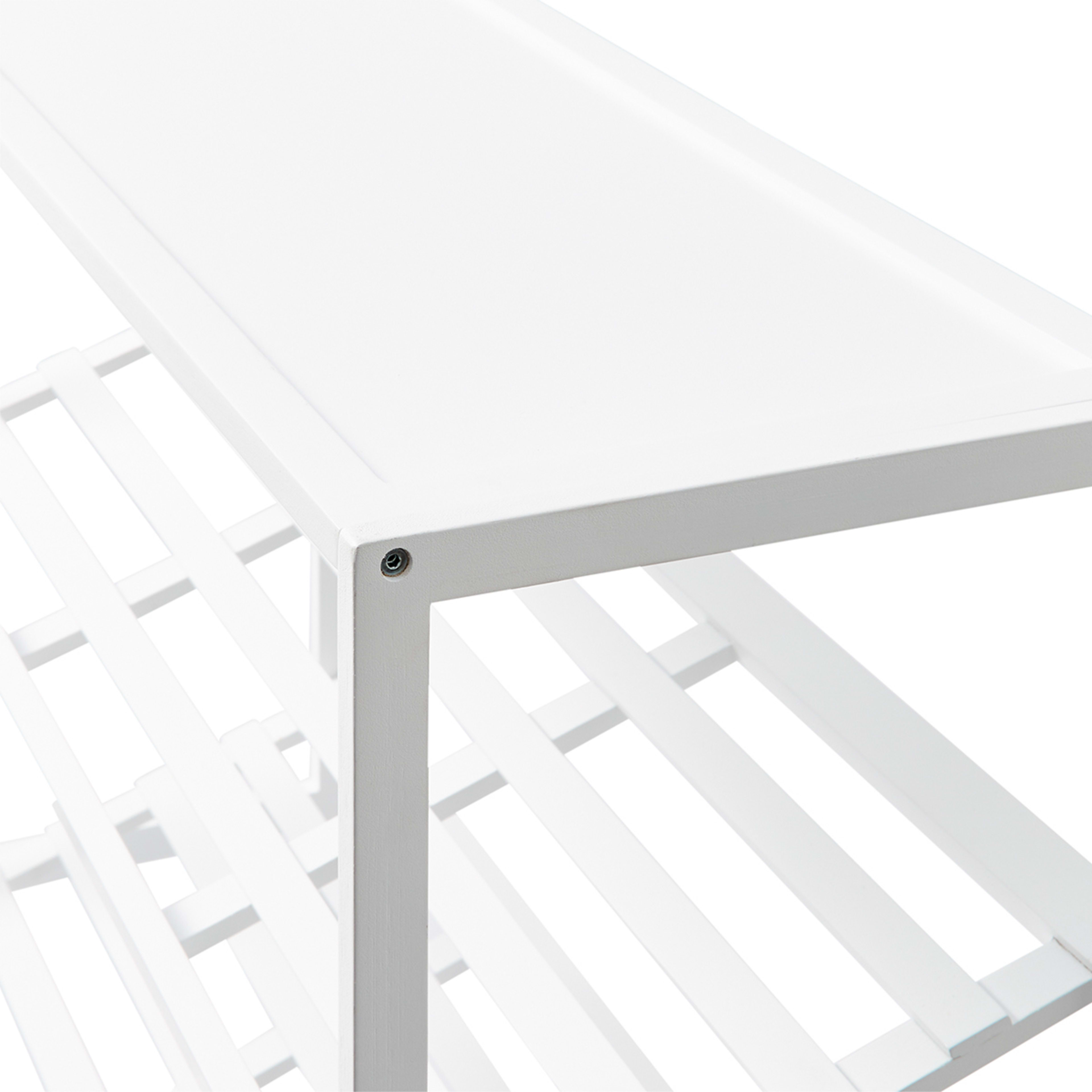 5 Tier White Bamboo Shoe Rack - Kmart