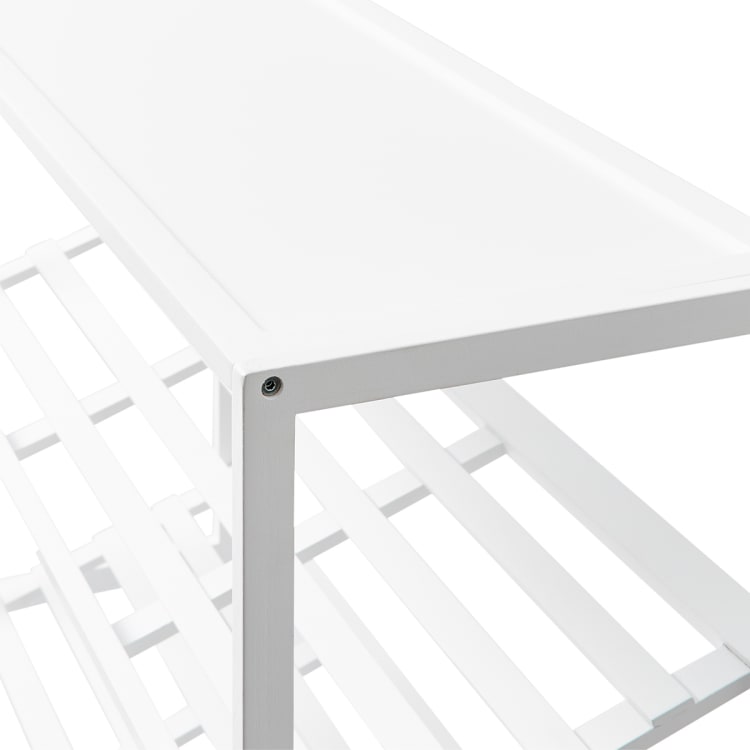 5 Tier White Bamboo Shoe Rack - Kmart