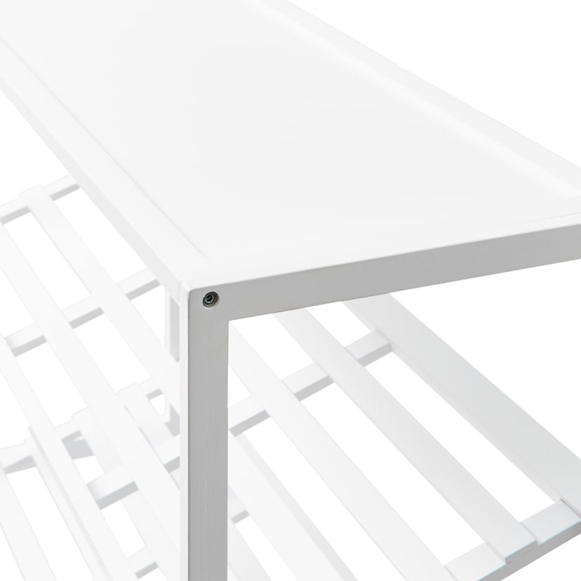 5 Tier White Bamboo Shoe Rack - Kmart