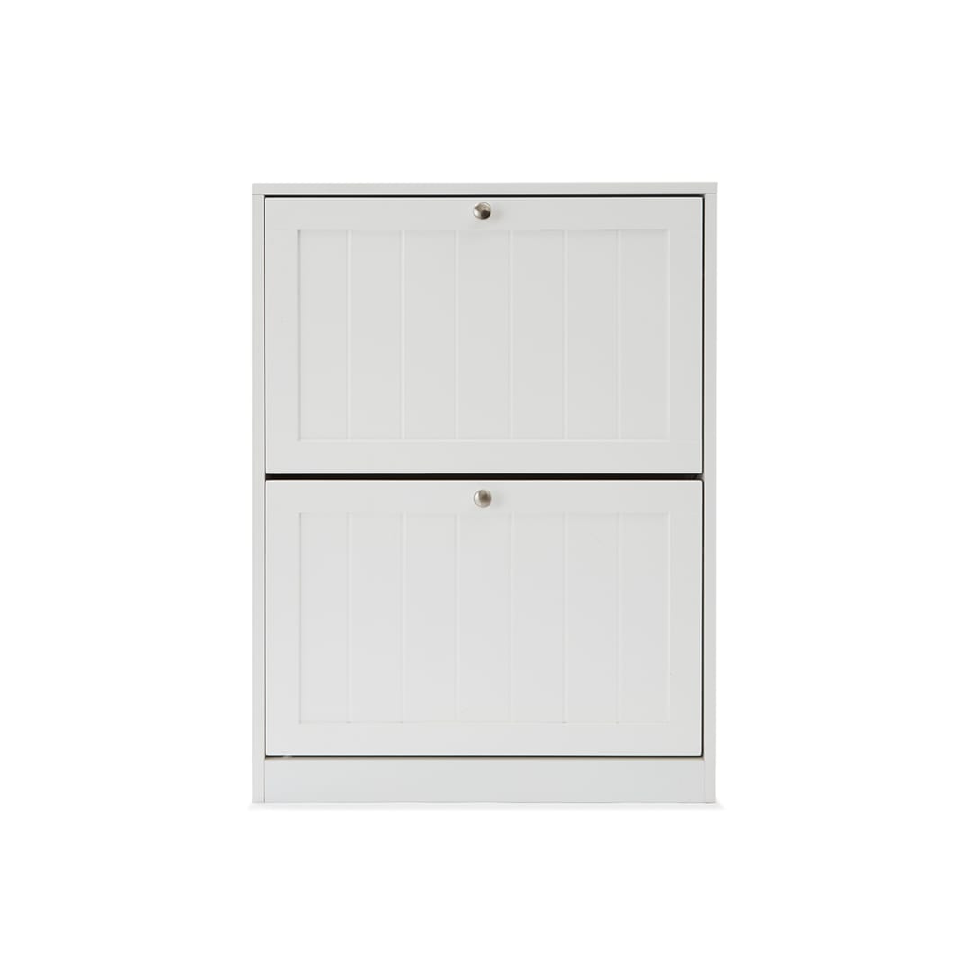 2 Tier Panelled Shoe Cabinet - Kmart