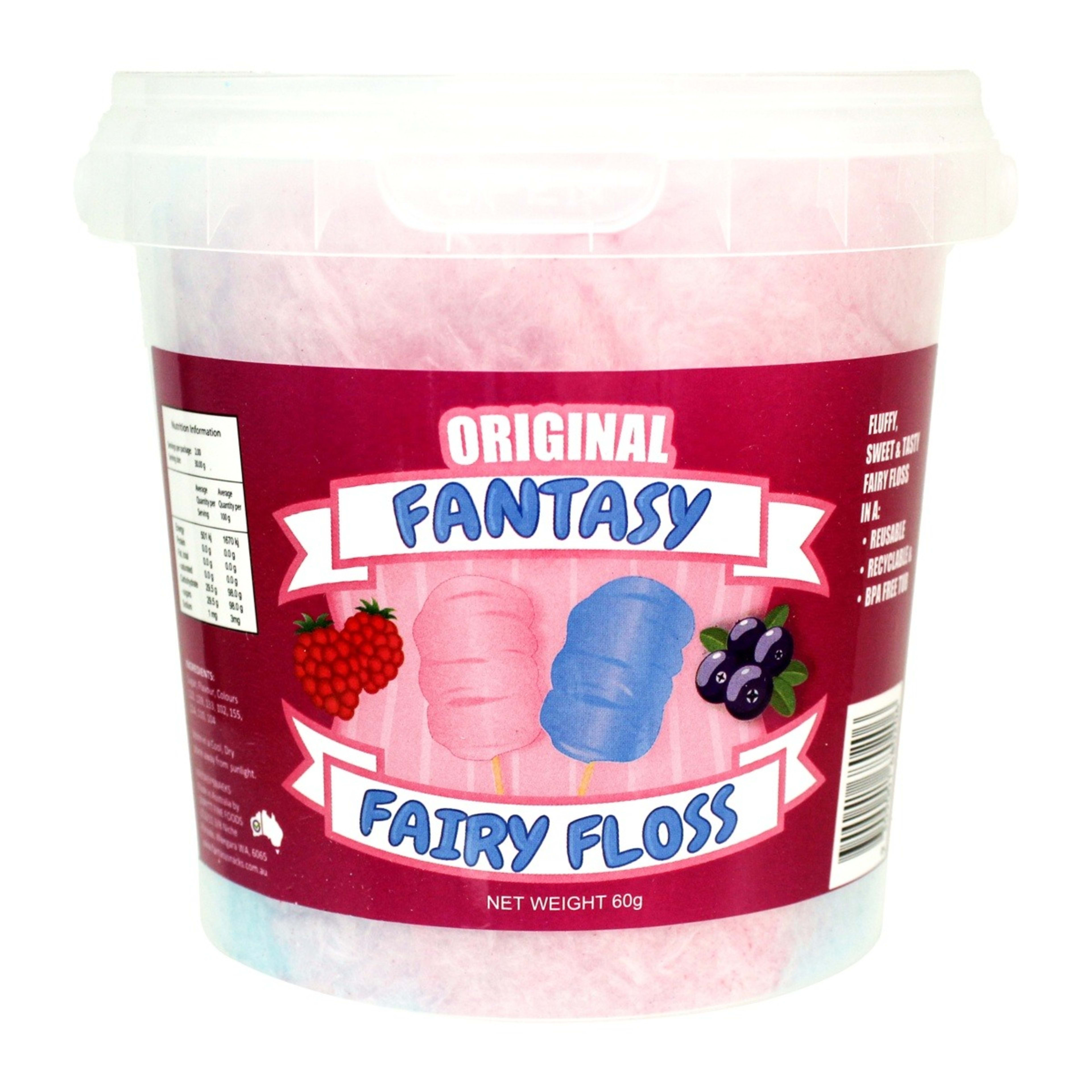 Fantasy Fairy Floss Original Tub 60g - Kmart