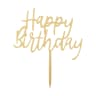Gold Look Happy Birthday Cake Topper - Kmart