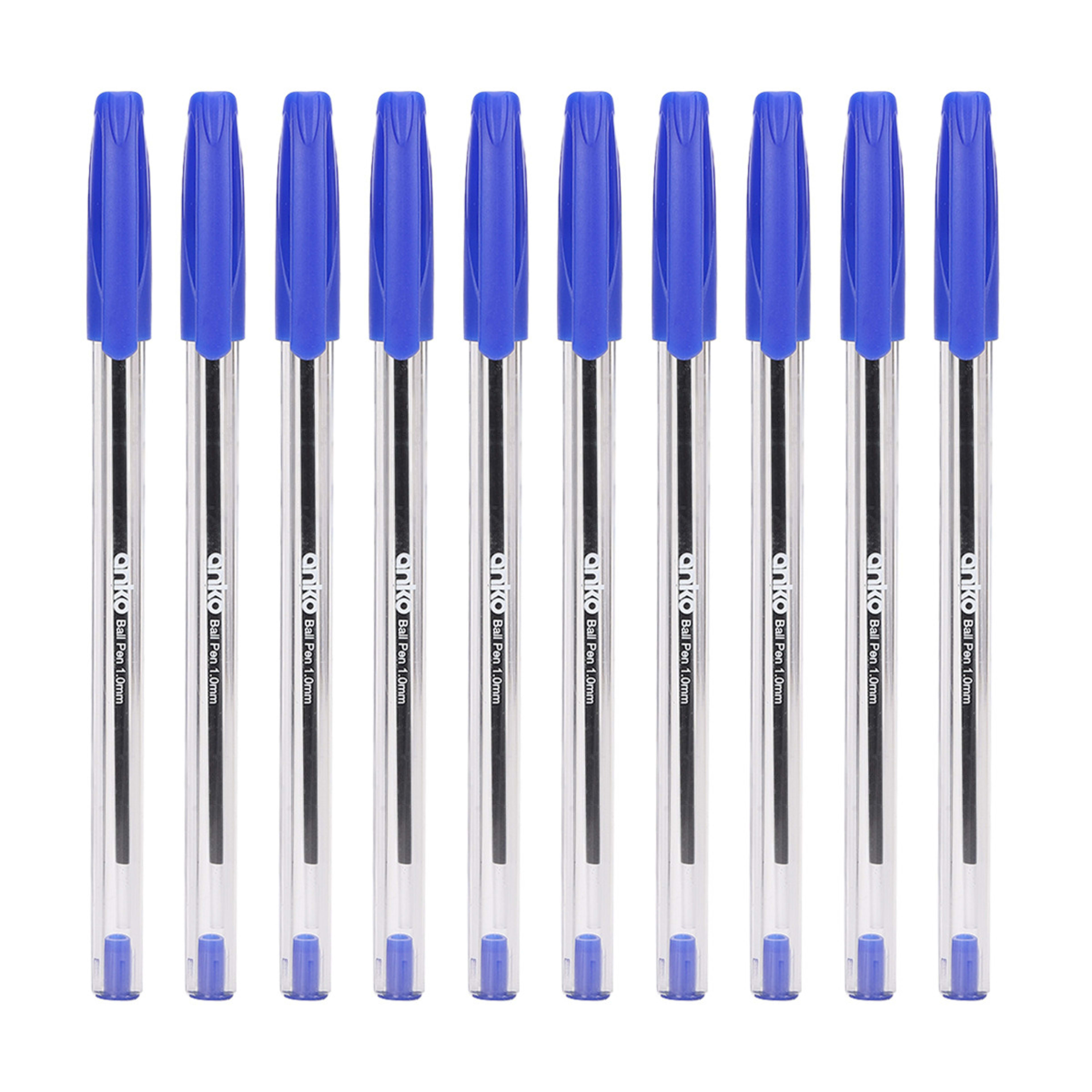 10 Pack Ballpoint Pens - Blue - Kmart
